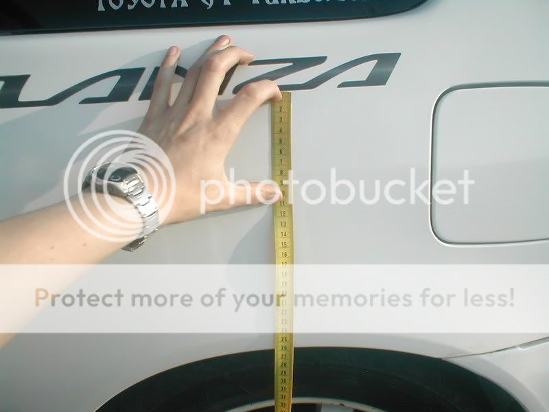 Glanza Decal Measurements | Toyota GT Turbo