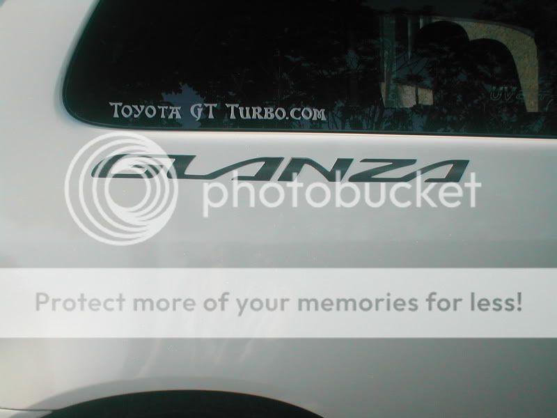 Glanza Decal Measurements | Toyota GT Turbo