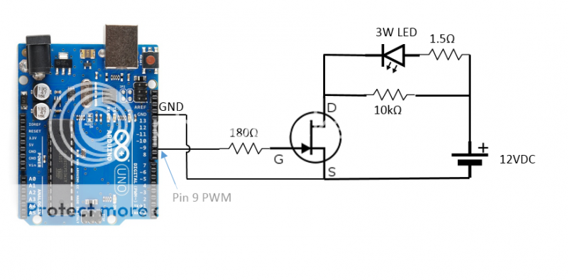 Noise? with mosfet and high powered LEDs